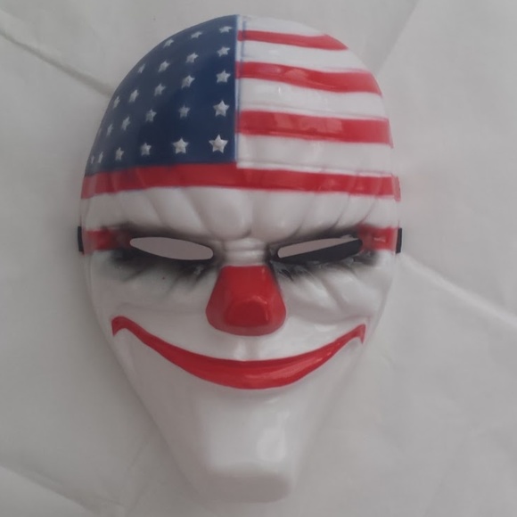 Other | Halloween Clown Mask Red White Blue | Poshmark